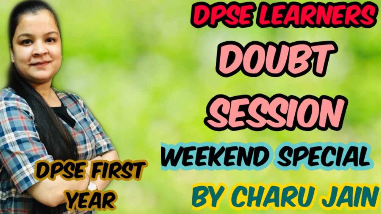Doubt Session For First Year Students | Weekend Special | Saturday ...