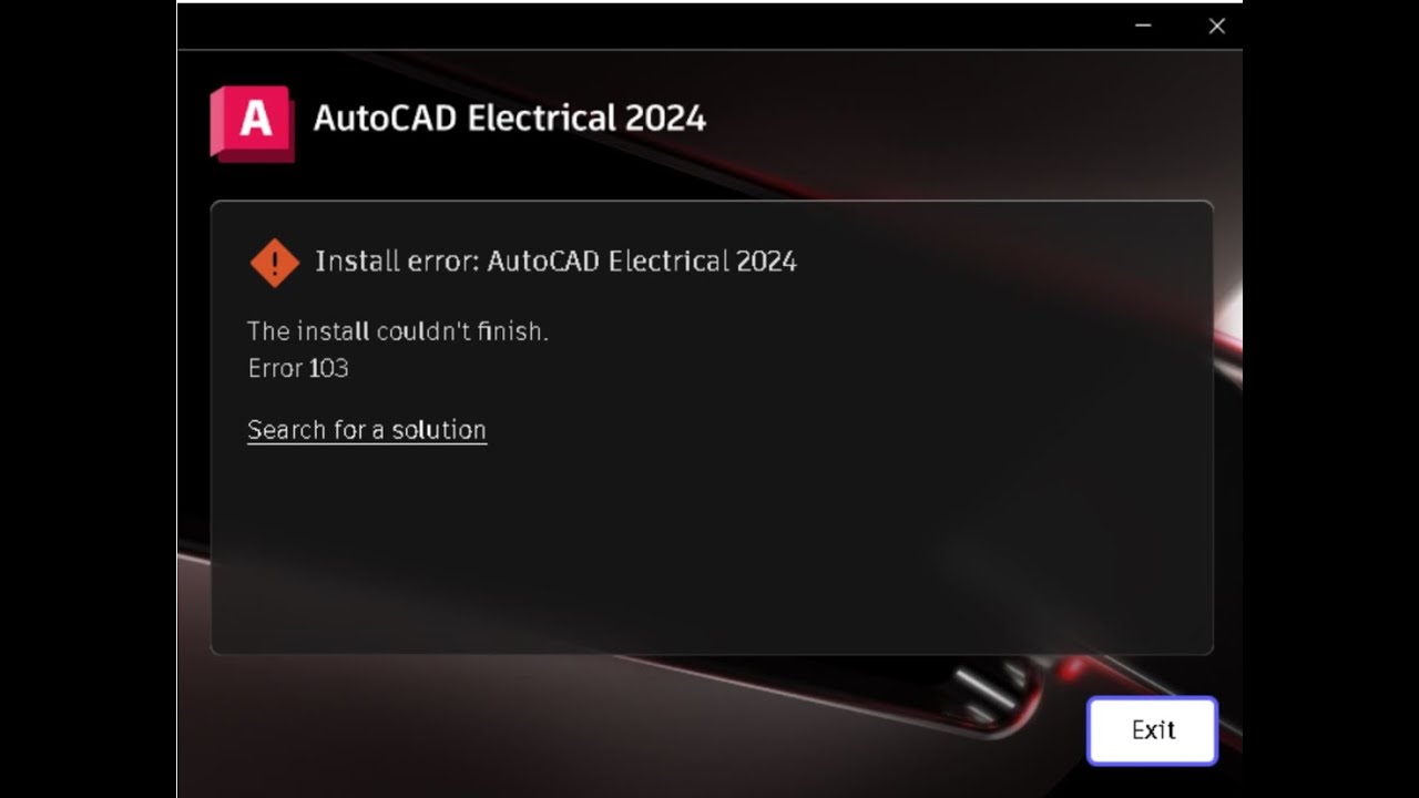 The install couldn’t finish. Error 103” when installing Autodesk ...