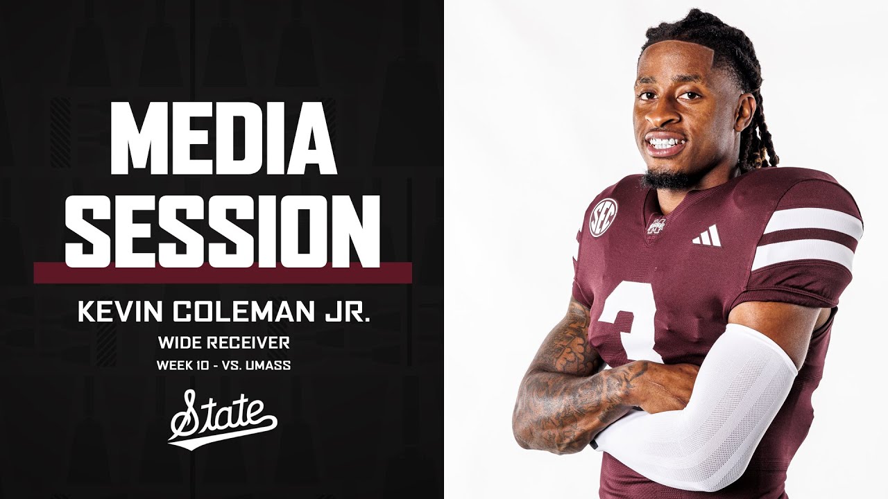 FOOTBALL | Kevin Coleman Jr. - Week 10 Media Session - YouTube