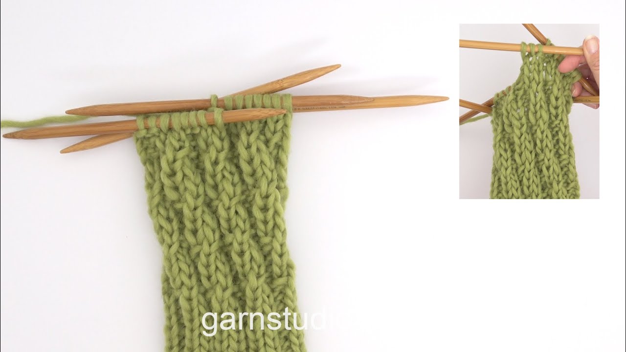 How to knit a shifted rib (1) - YouTube