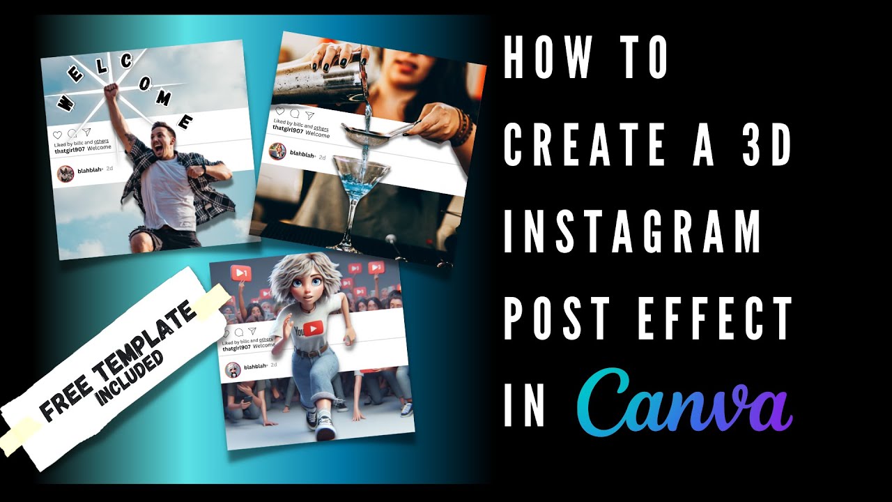 How to Create a 3D Instagram Post Effect in Canva - YouTube