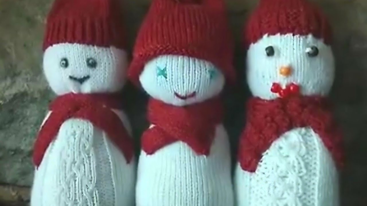 Speedy Snowman free machine knitting pattern - YouTube