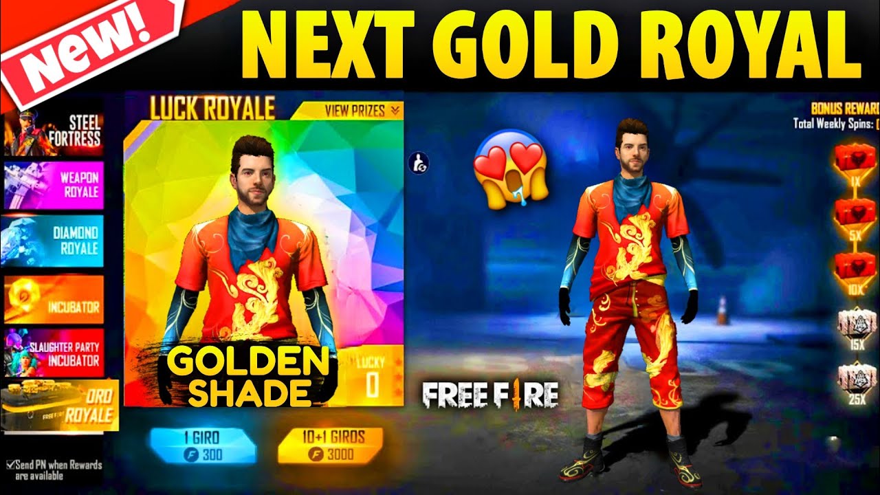 Next Gold Royal in Free Fire || Free Fire New Gold Royal Bundle || New ...