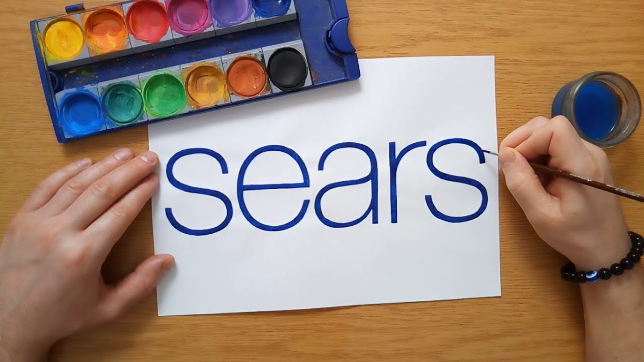 How to draw a sears logo - YouTube