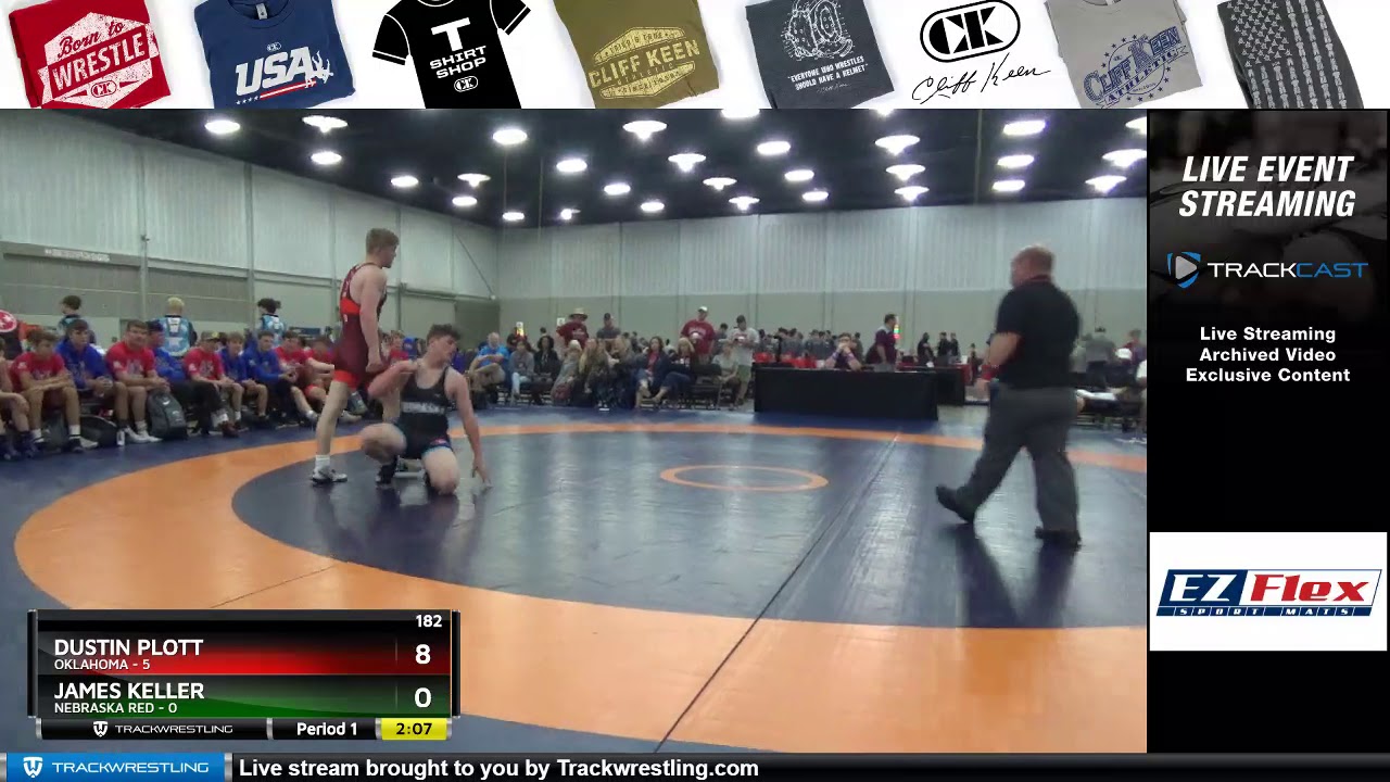 Mat 10 182 Dustin Plott Oklahoma Vs James Keller Nebraska Red - YouTube
