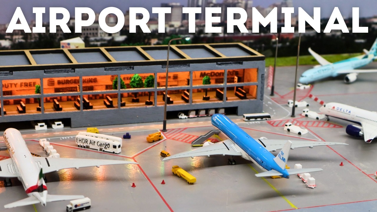 Building a Model Airport Terminal With a Laser Machine (Algo MK2) - YouTube