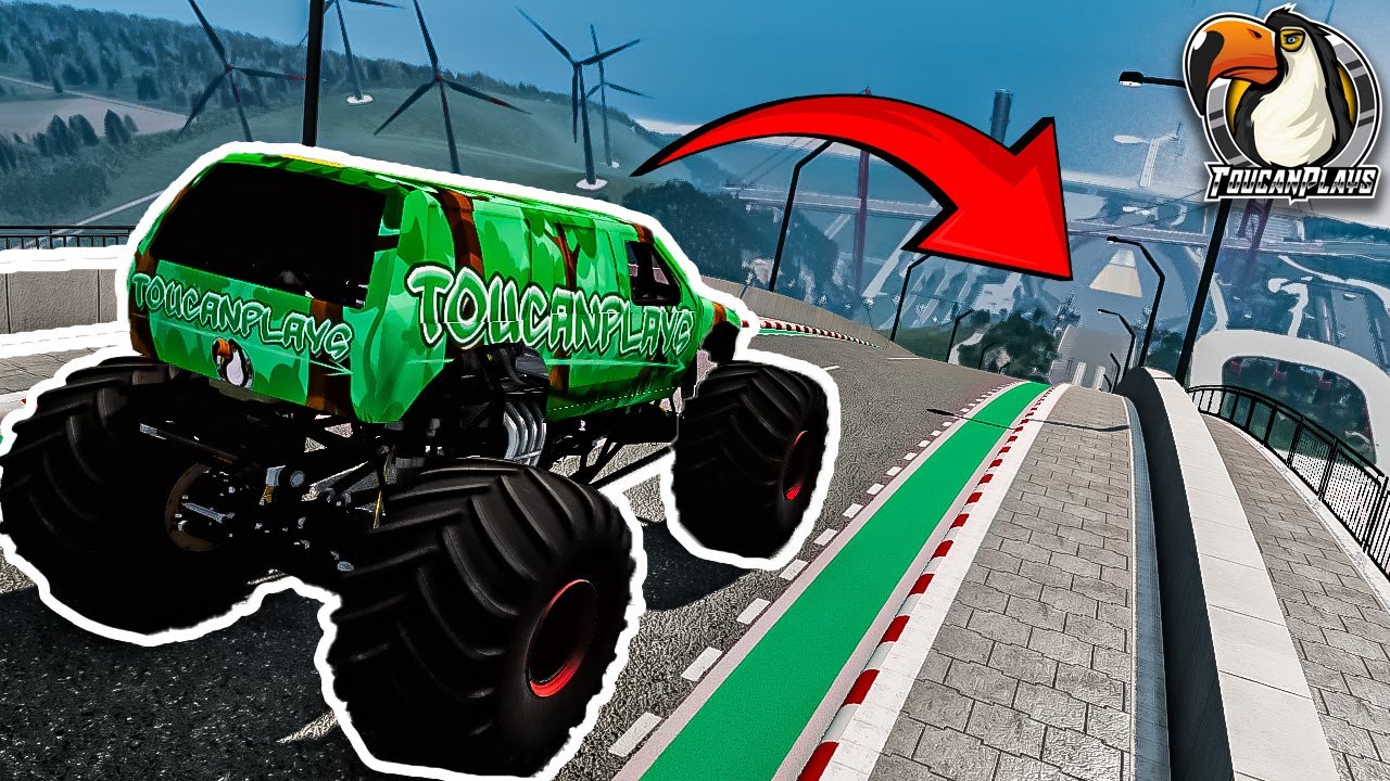 Awesome New Map! - Car Jump Arena 2 (BeamNG) - YouTube