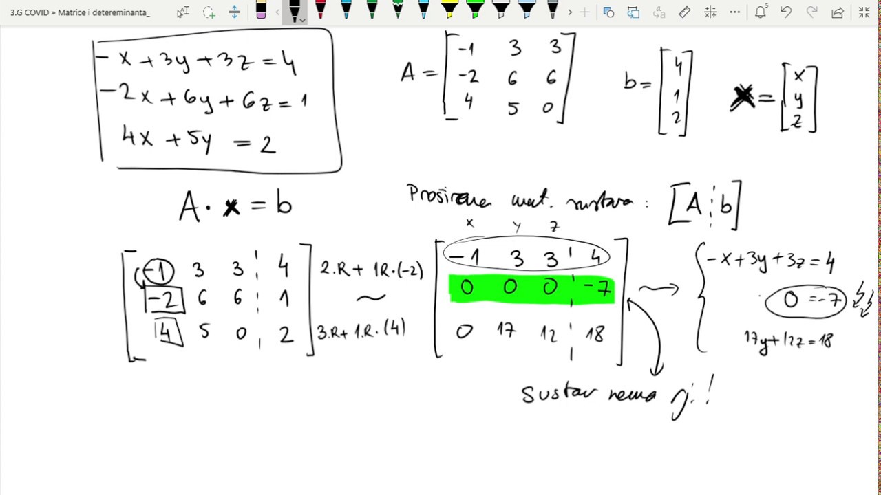 Matrično rješavanje sustava #2 - YouTube