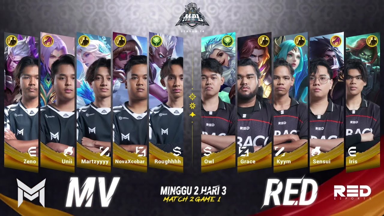 TEAM MV vs TEAM RED GAME PERTAMA - YouTube