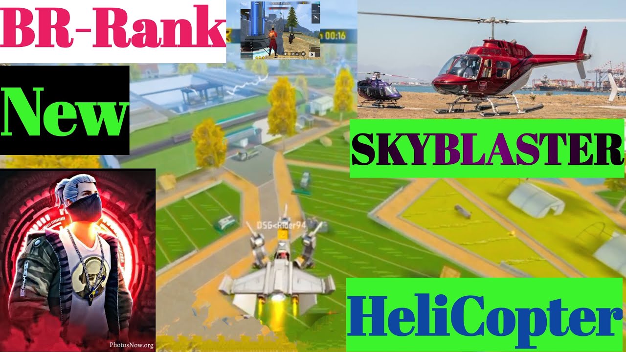 Helicopter in free fire 😳😱😦😲 BR-Rank SkyBlaster explain - YouTube