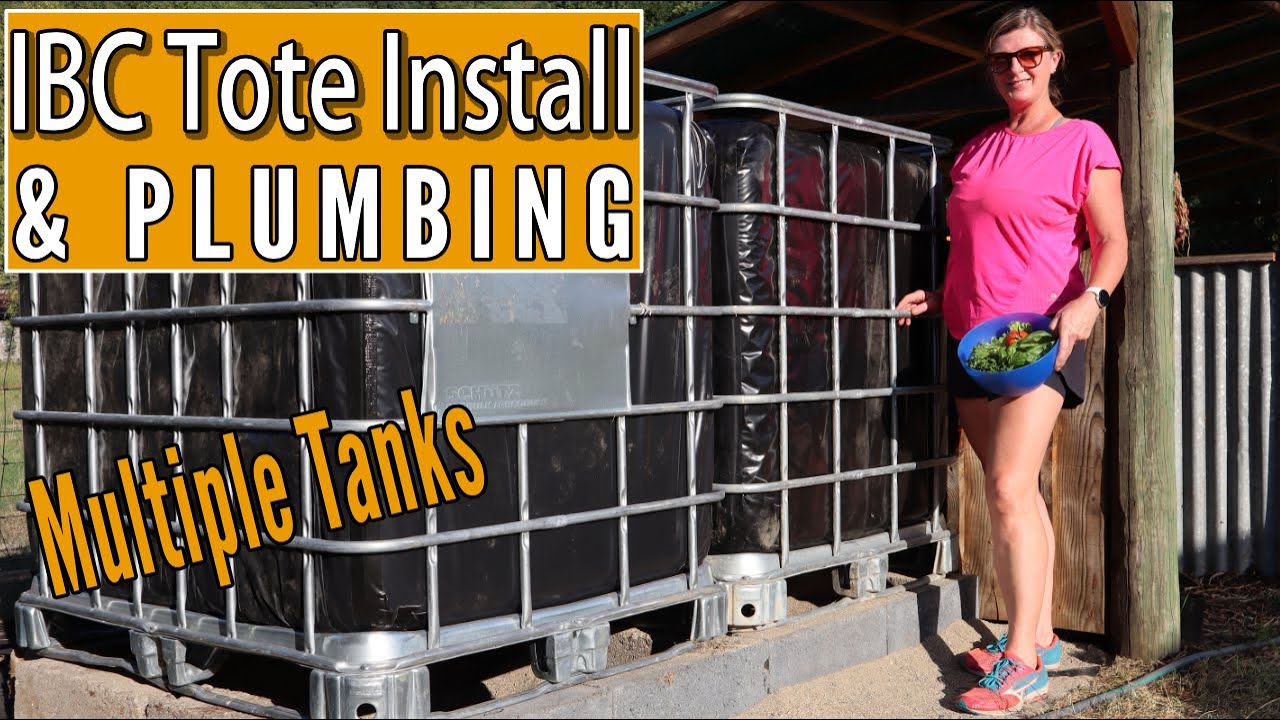 IBC Tank | Levelling multiple totes & Plumbing - YouTube
