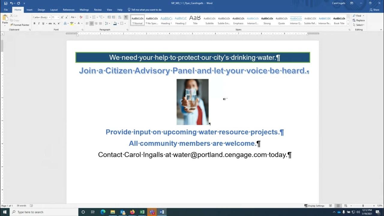 Module 1 Creating and Editing a Document - Textbook Project 1.2 Part III - YouTube