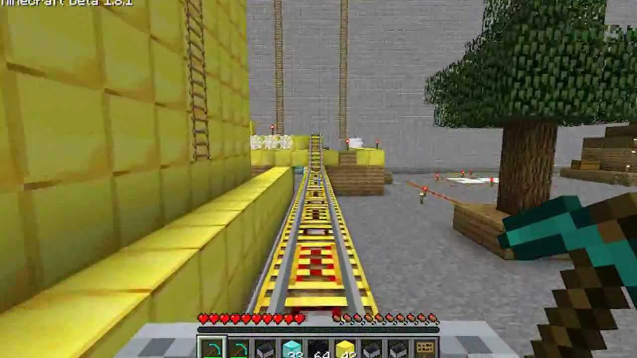 Minecraft: infinite roller coaster - YouTube