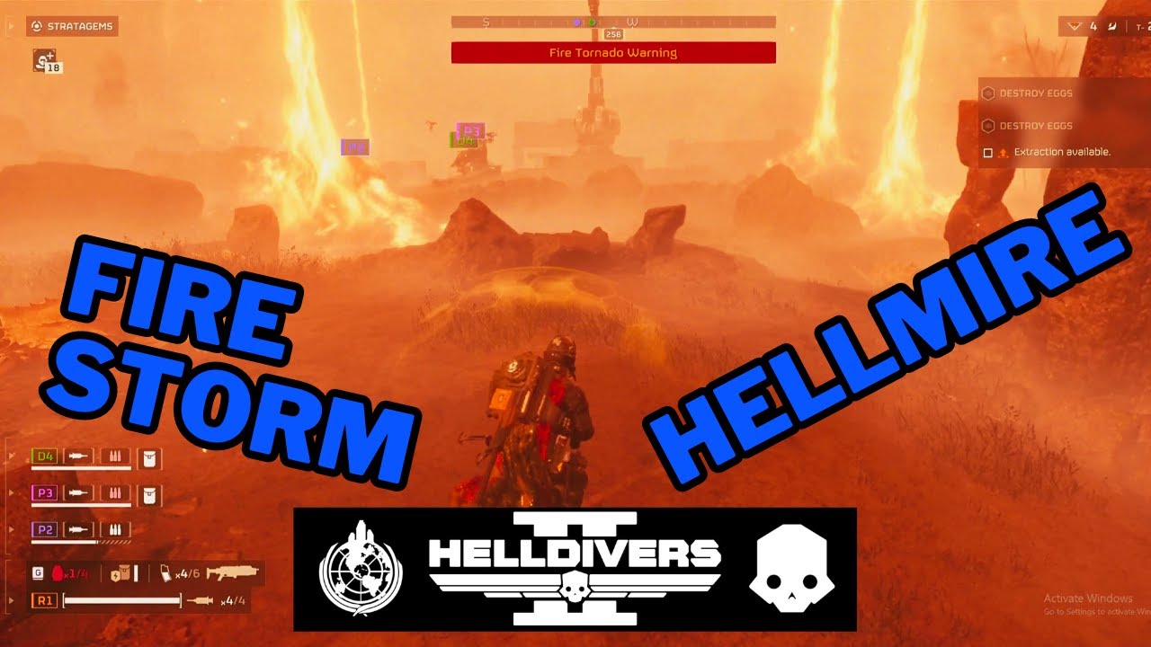 Helldivers 2 Fire Storm in Hellmire - YouTube