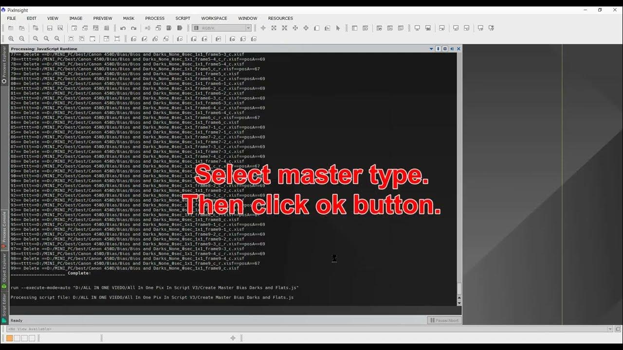 Creating Bias Master: All In One Pix In Script - Pixinsight Script Astronomy Image Processing ...