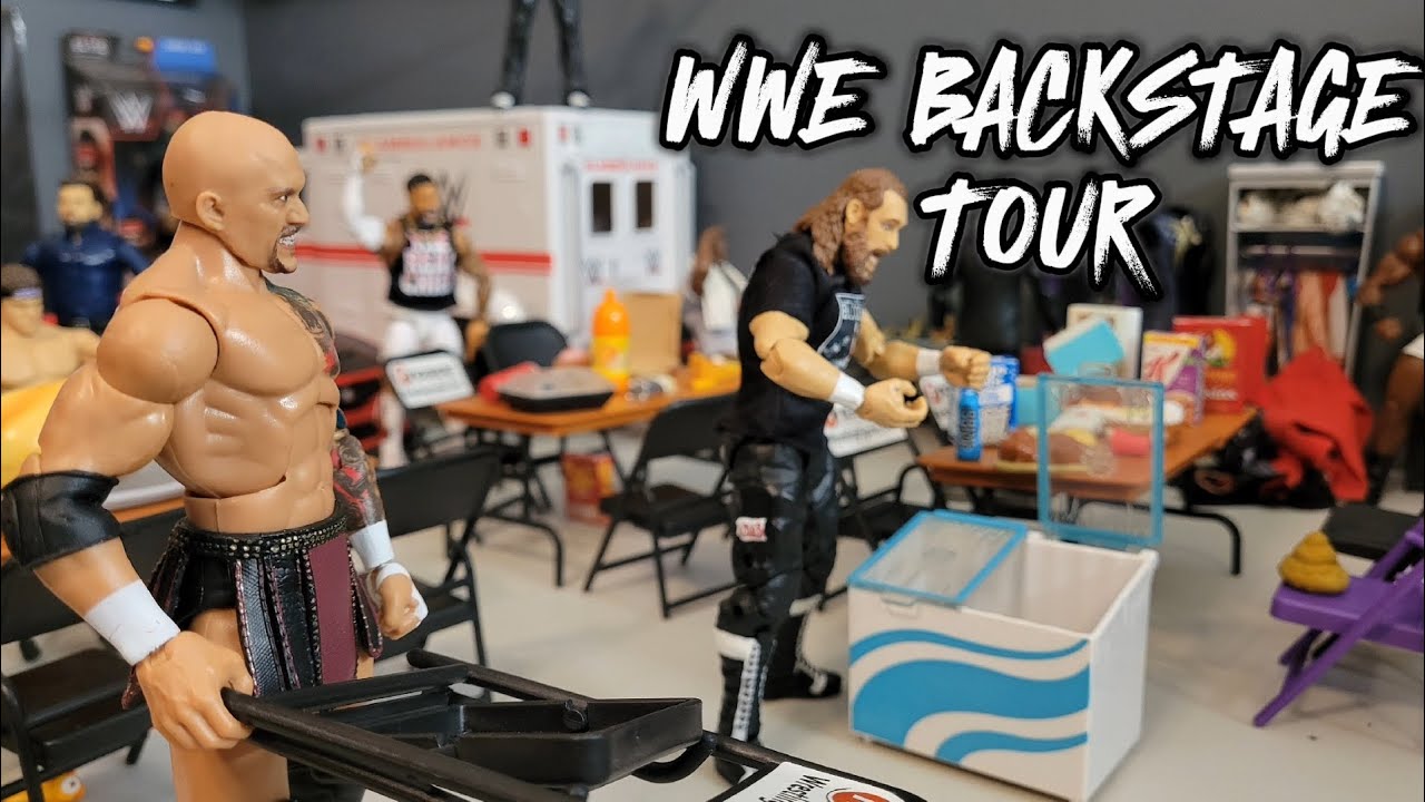 WWE ACTION FIGURE WRESTLING BACKSTAGE TOUR - YouTube