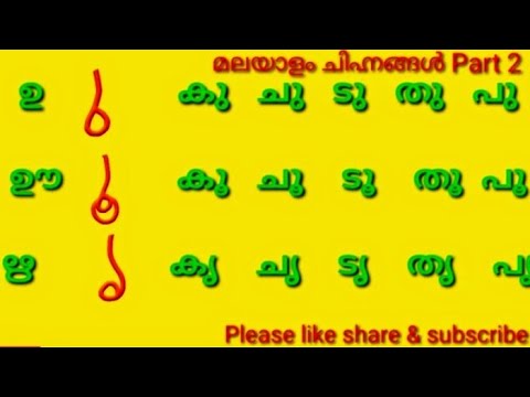 മലയാളം ചിഹ്നങ്ങൾ Part2malayalam Chinnangal Youtube