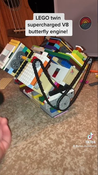 LEGO twin supercharged V8 butterfly engine! Fastest V8 Vacuum Engine on ...
