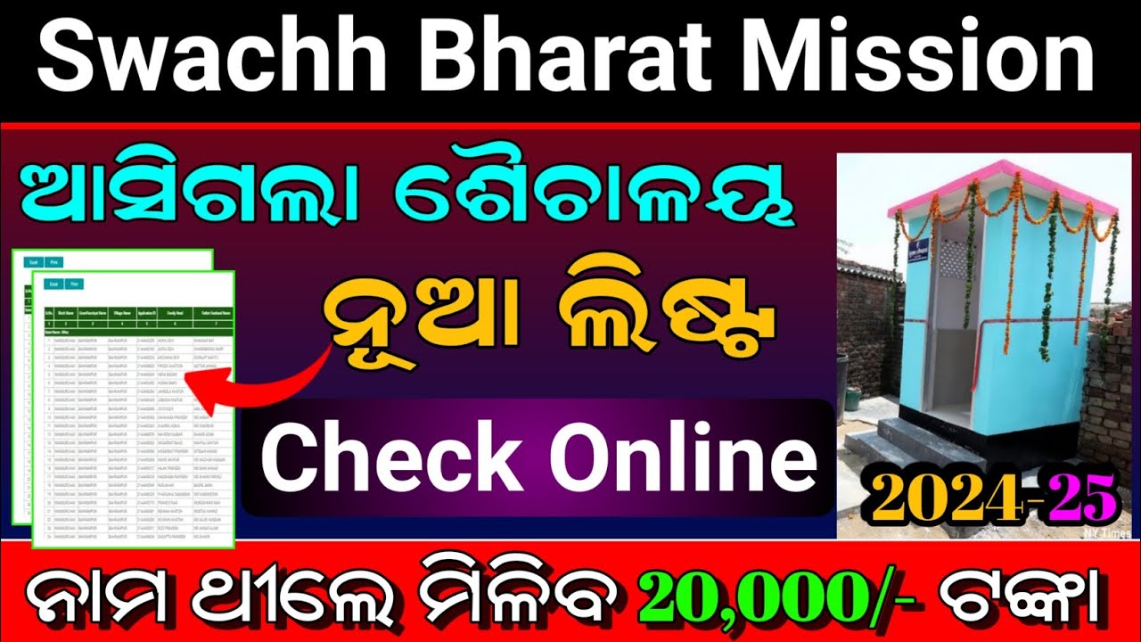 Swachh Bharat Mission Gramin Toilet List 2024-25 | How to Check ...