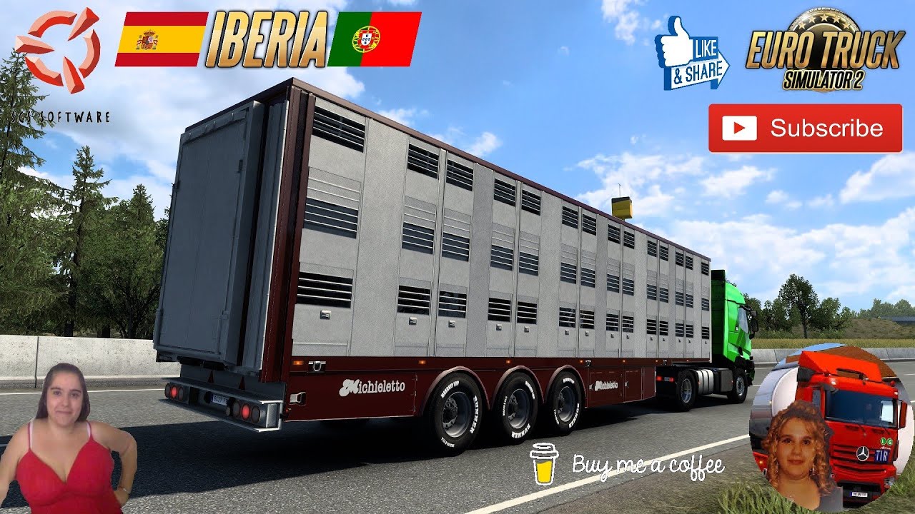 Euro Truck Simulator 2 (1.45) Ownable Livestock Trailer Michieletto v1 ...