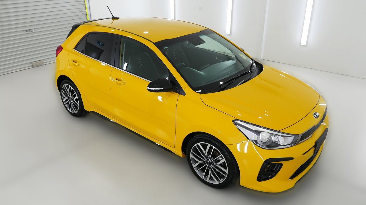 KIA RIO GT Line Mighty Yellow 7 Spd DCT Auto Hatchback K300731 - YouTube