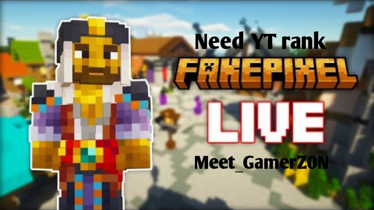 Fakepixel Stream #1 || Need YT Rank - YouTube