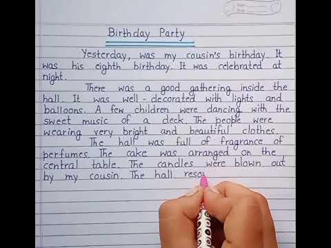 Essay on Birthday Party in English || Paragraph on Birthday Party in ...