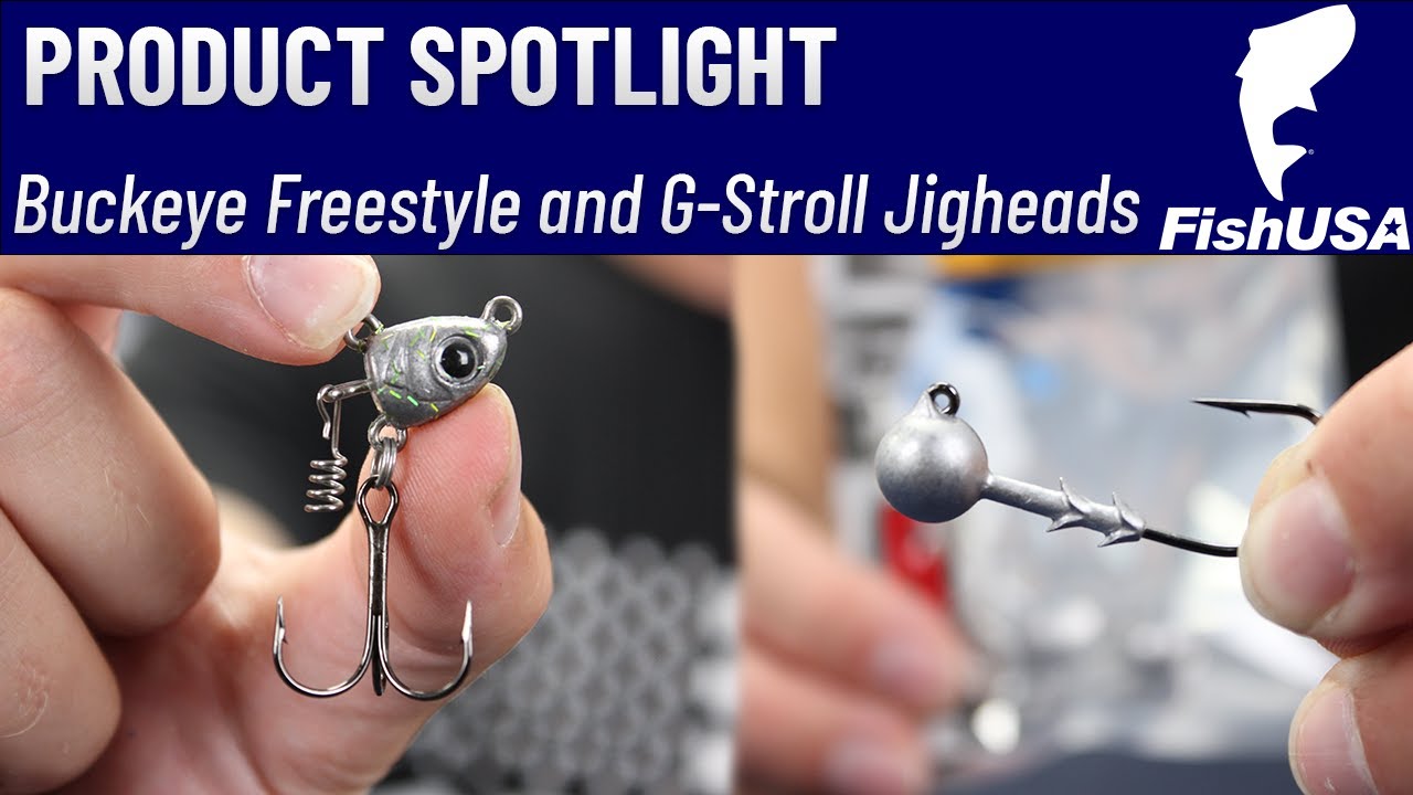The NEW Buckeye Lures Freestyle and G-Stroll Jigheads - YouTube