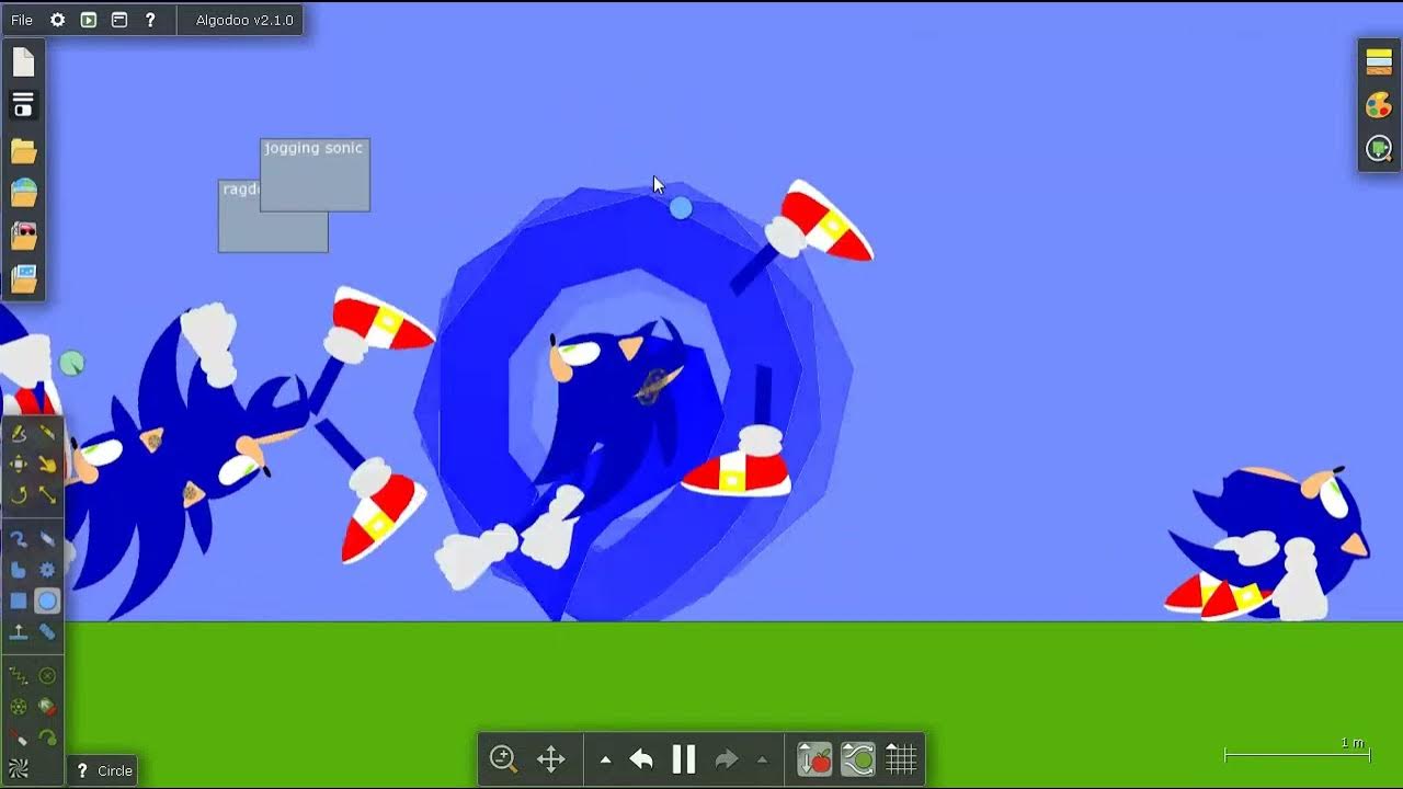 Algodoo Sonic the Hedgehog Excercise and Explosions! - YouTube