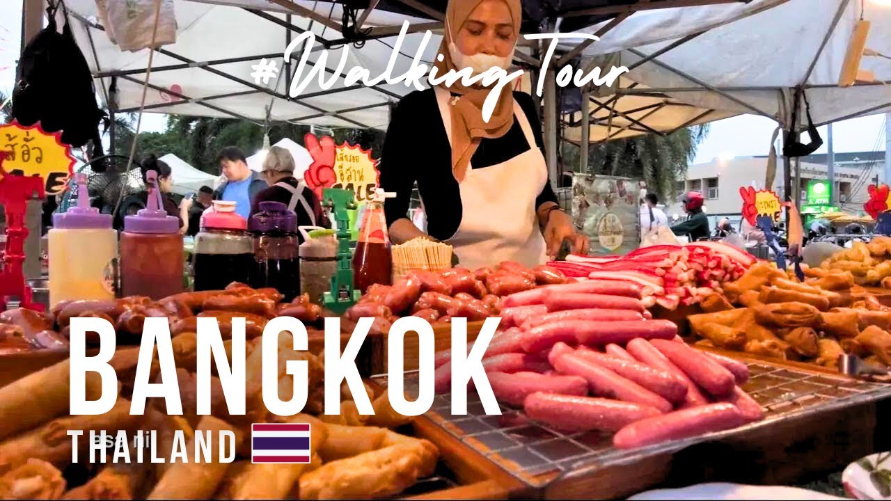 HALAL FOOD - Ramkhamhaeng Night Market | WALKING TOUR | Bangkok, Thailand | @asaniPOV - YouTube