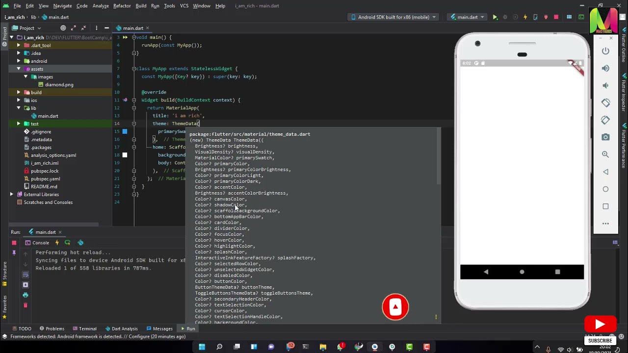 introduction to flutter with i am rich app (#2) - YouTube