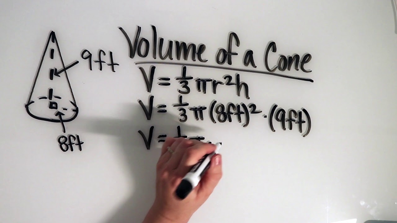 Volume of a Cone Example - YouTube