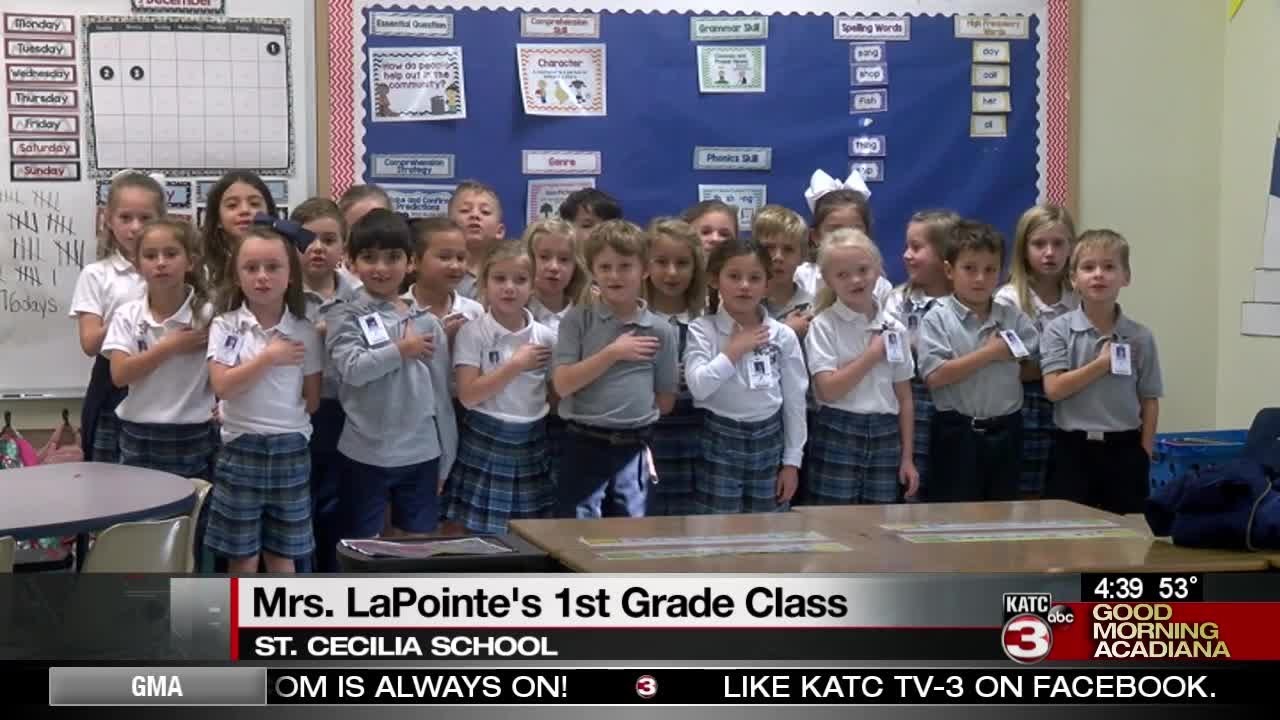 Mrs. LaPointe's 1st Grade Class Pledge of Allegiance - YouTube