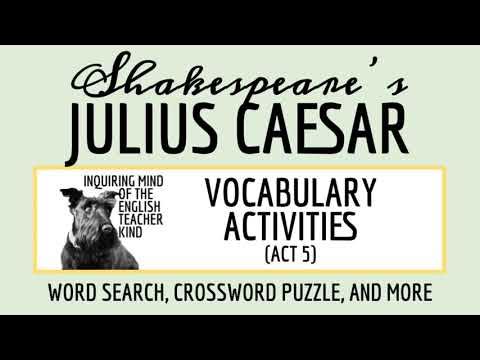 Julius Caesar Act 5 Vocabulary Activities for High School - YouTube