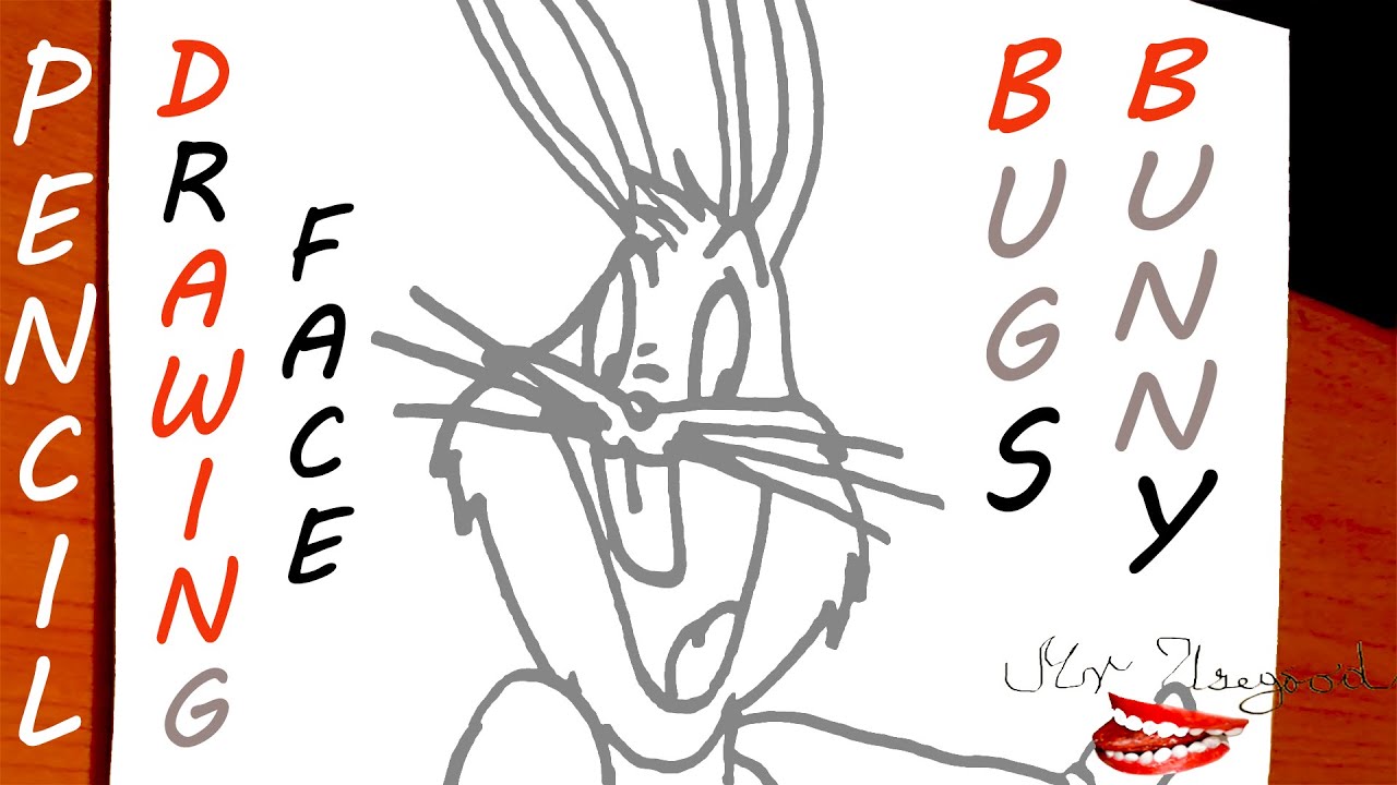 How to Draw Bugs Bunny Face Step by Step Easy, for beginners | Looney ...