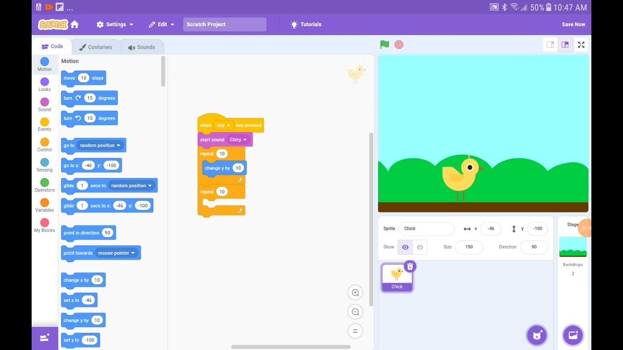 how to make a a sprite jump - YouTube