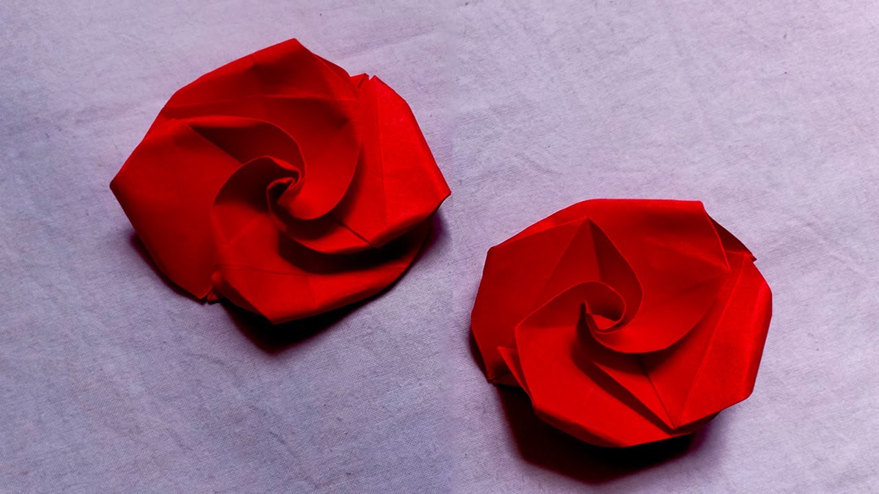 Origami Paper Rose Without Glue Easy Paper Flower YouTube Origami Paper Rose Without Glue Easy Paper Flower YouTube
