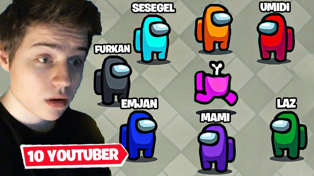 *10 YOUTUBER* ile Among Us Oynadık !! - YouTube