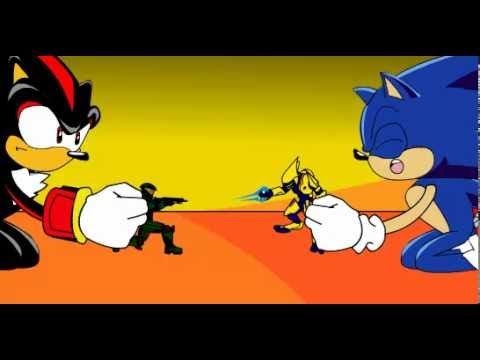 Sonic and shadow playing, it's funny! - YouTube