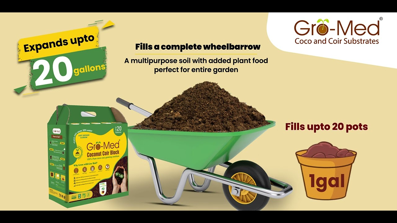 Coconut Coir for Potting Soil Mix - YouTube