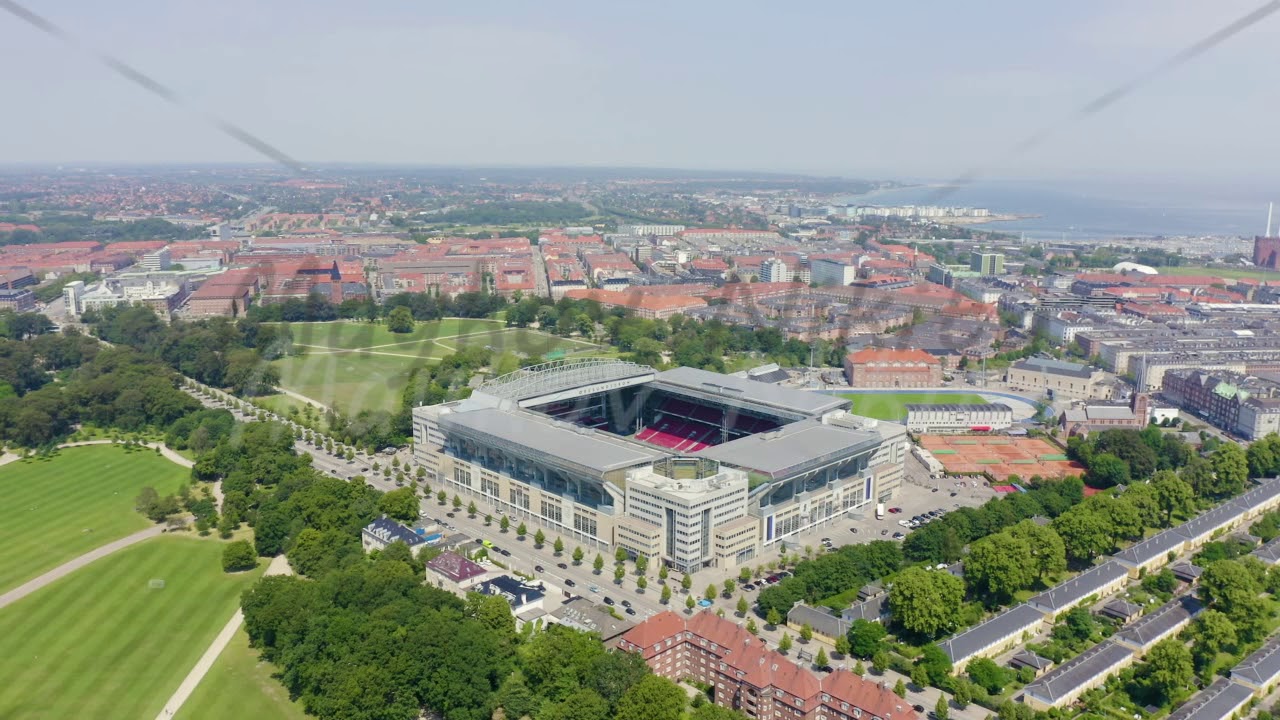 Copenhagen, Denmark. Parken Stadium (Telia Parken) is a stadium in ...