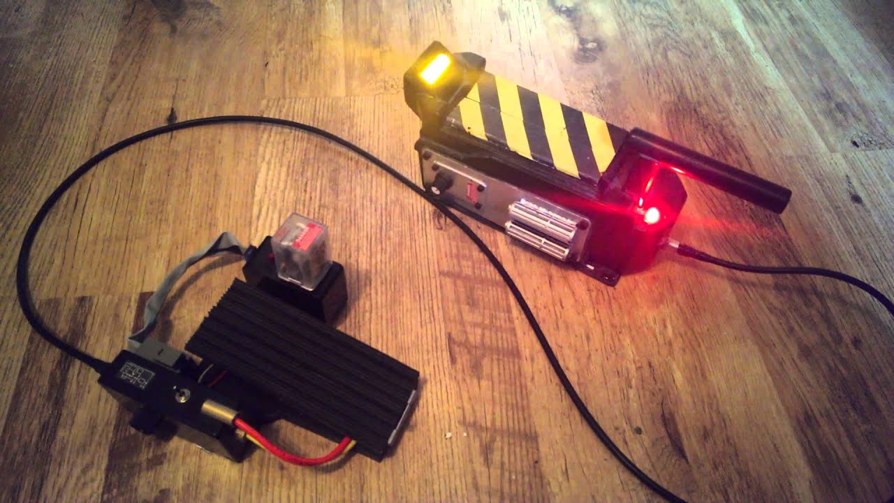 Finished Ghostbusters ghost trap with e-cig smoke machine - YouTube