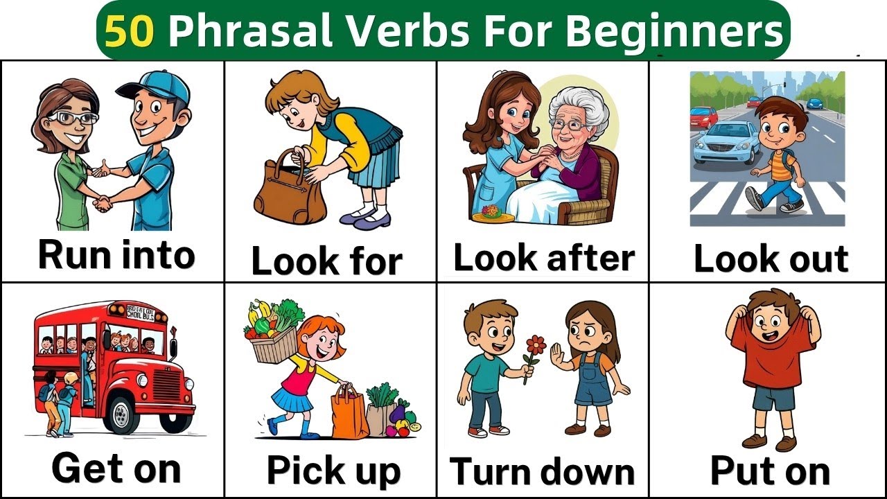 50 Phrasal Verbs For Beginners | Phrasal Verbs with Examples | Learn ...