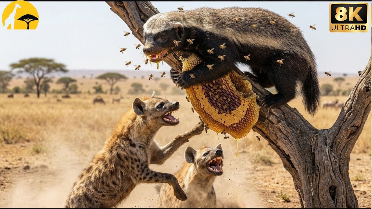 Fearless in the Wild: When a Honey Badger Faces a Pack of Wild Dogs ...