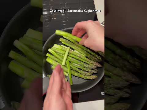 Tavada Zeytinyağlı Sarımsaklı Kuşkonmaz #kuşkonmaz