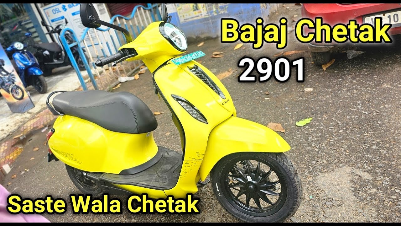 Bajaj Chetak 2901 New Model Lime Yellow Delivery - YouTube
