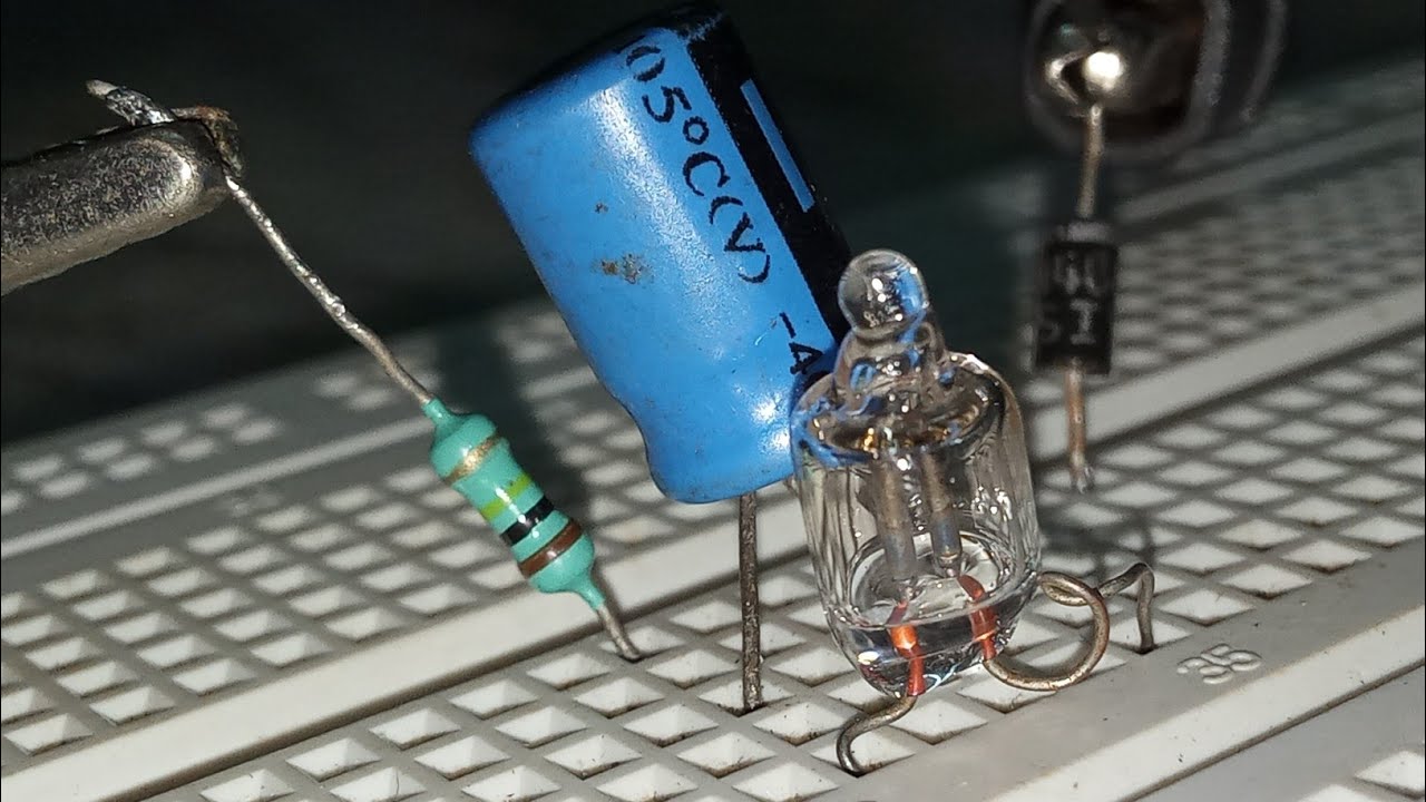 220v Neon LED Flasher Circuit on breadboard || Top Electronics project ...