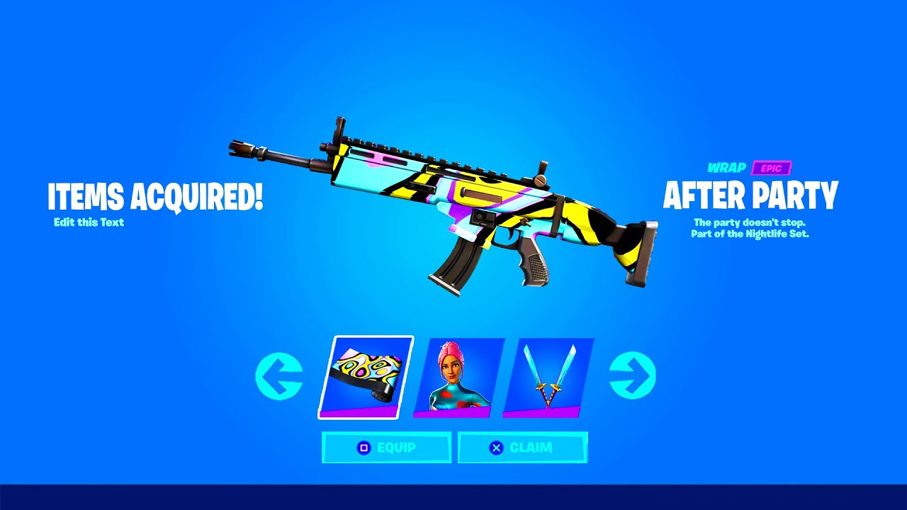 *FREE* AFTERPARTY WRAP in Fortnite! (PARTY ROYALE REWARDS) - YouTube