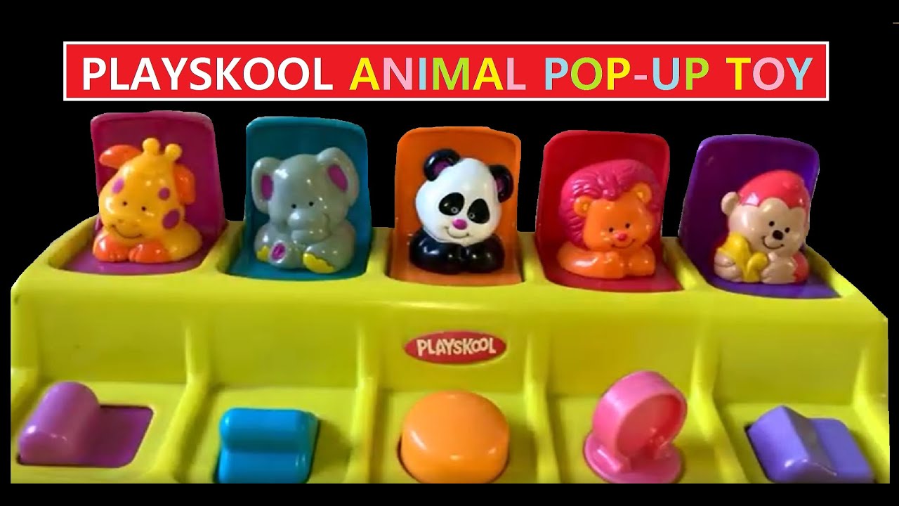 Playskool Vintage Zoo Animals Pop Up Retro Toy - YouTube