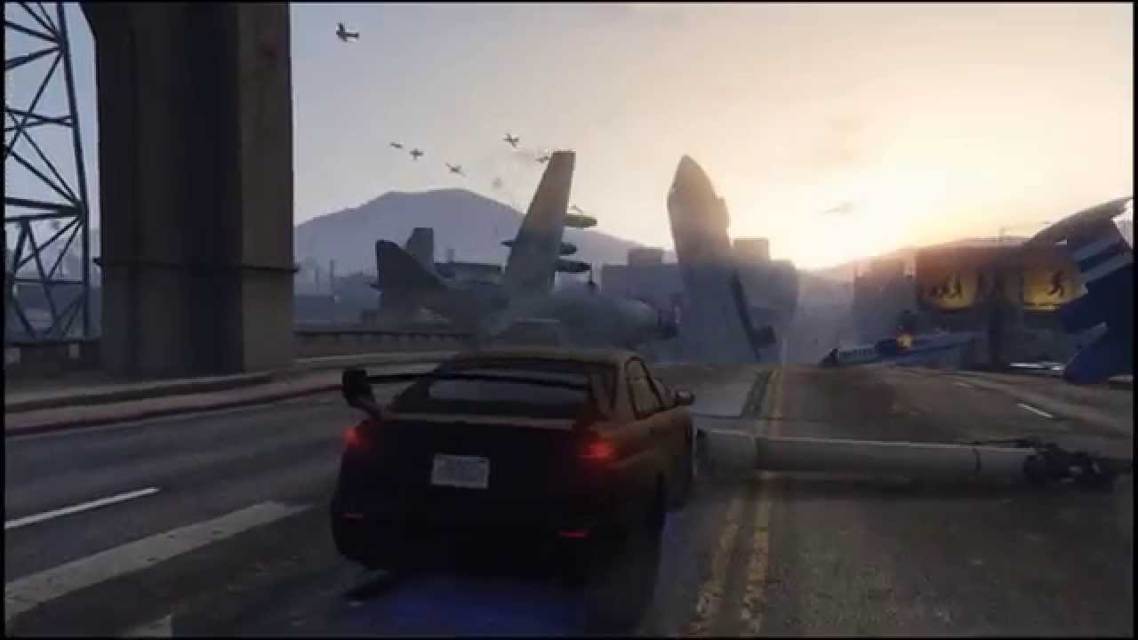 Hundreds of Airplanes falling from the Sky GTA Online (Angry planes Mod ...